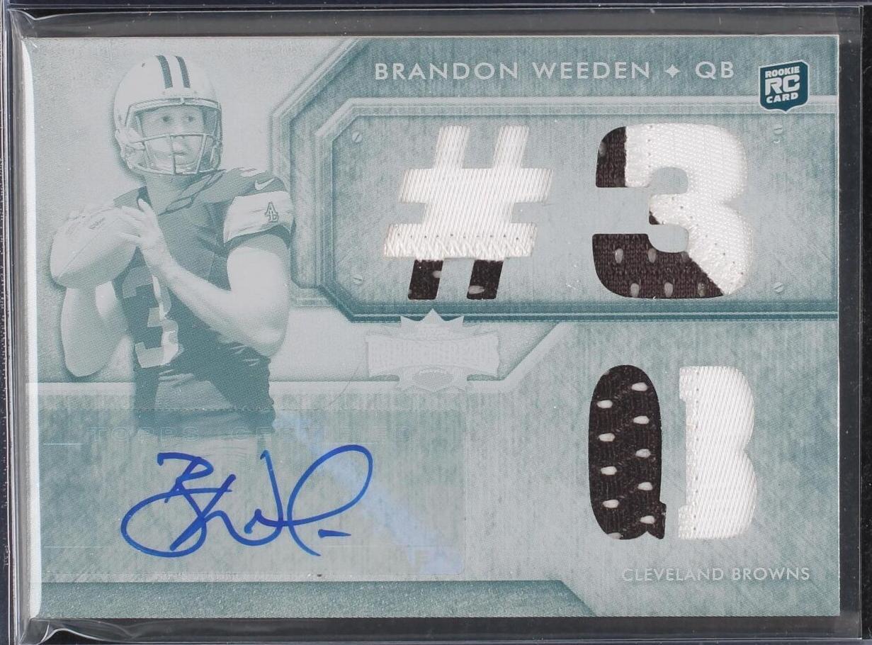 2012 Topps Triple Threads - Brandon Weeden #103 Printing Plate Cyan #3 ...