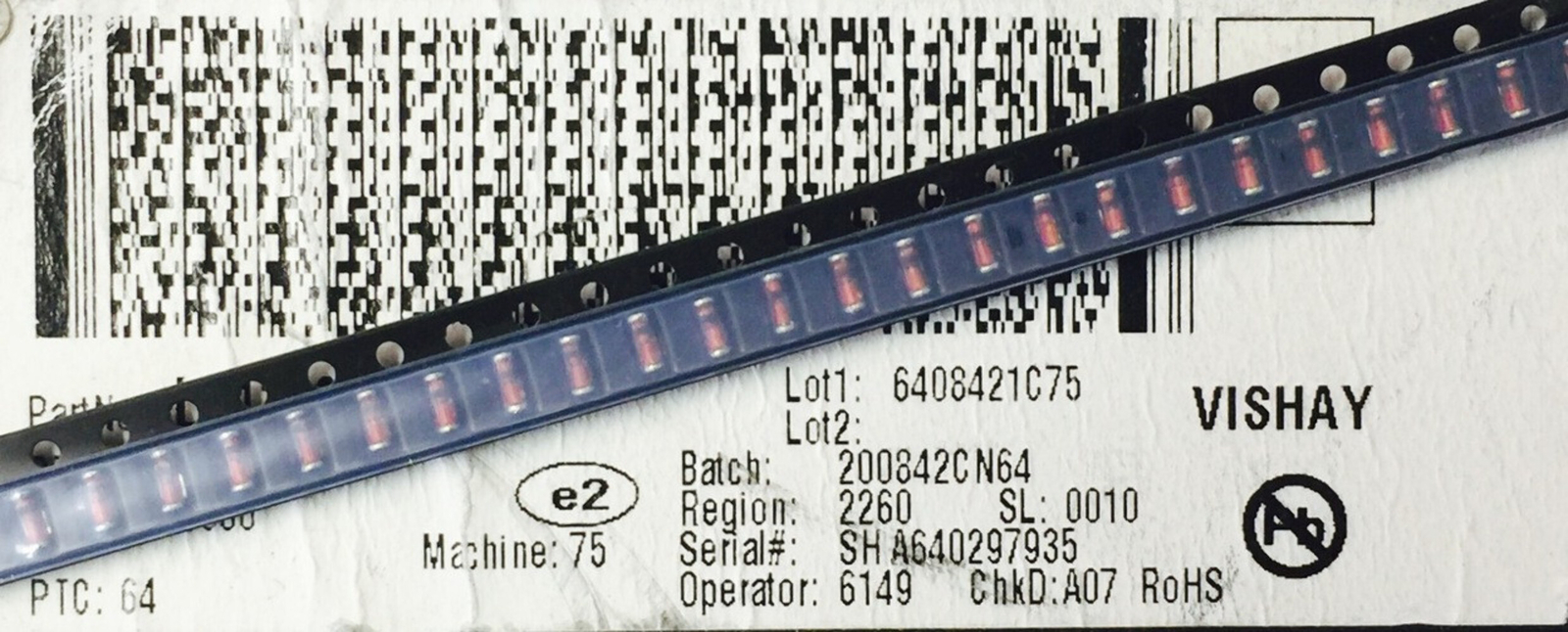 Pack of 10 LS4148 Diode Gen Purp LS4148-GS18 LS4148-GS08 75V 150MA ...