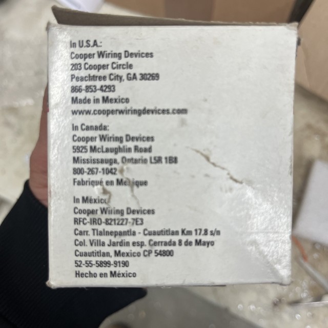 Arrow Hart Div Cooper CS6369 3 Pole 4 Wire 50a 125/250v Locking ...
