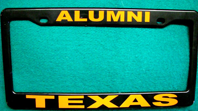 College License Plate Frame-ALUMNI/TEXAS-Polished ABS- #3402O | eBay