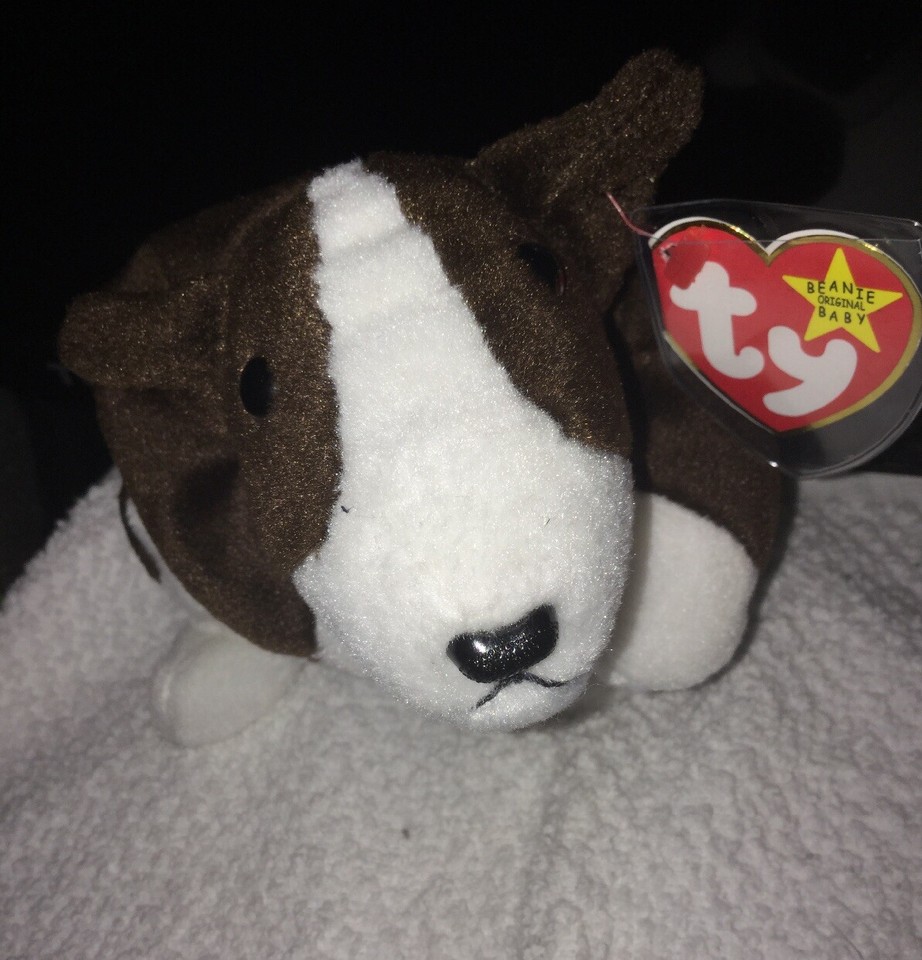 Ty Beanie Bruno The Dog - Terrier With Tag Protector - Retired 1997 PVC ...