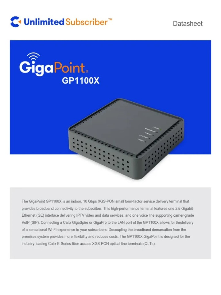 Calix U4 GP1100X Bundle - w/ Power | eBay