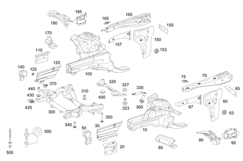 Genuine Mercedes-Benz Longitudinal Member 212-620-02-87 | eBay
