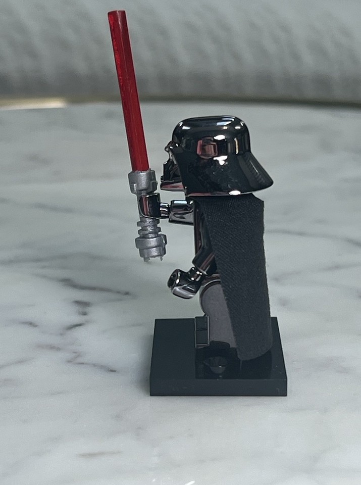 Lego Darth Vader Silver Chrome Colored Custom Printed Minifigure Star ...