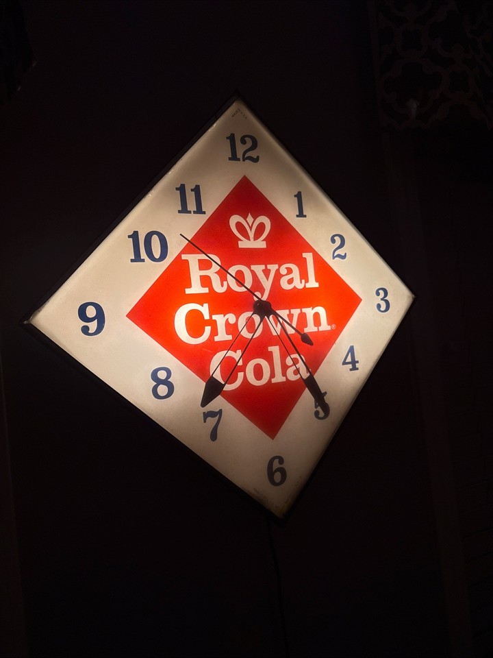 Royal Crown Cola Clock Pam Wall Clock-1960 Works. Complete. | eBay