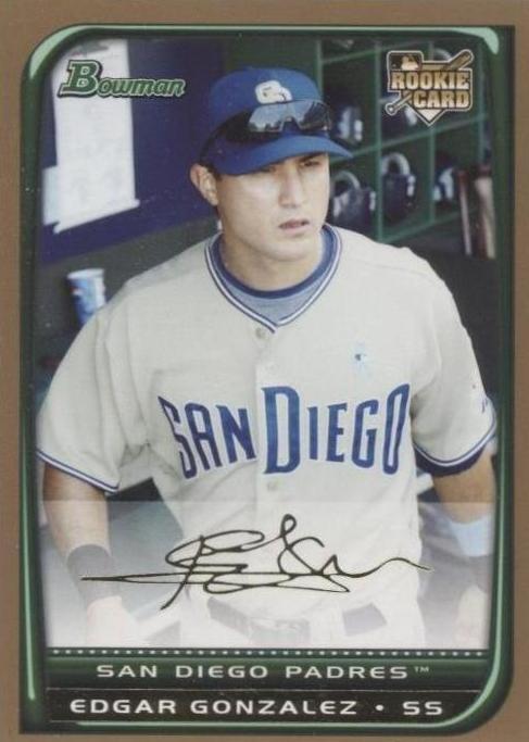 2008 Bowman Draft Picks & Prospects - Edgar Gonzalez #BDP44 Gold for ...