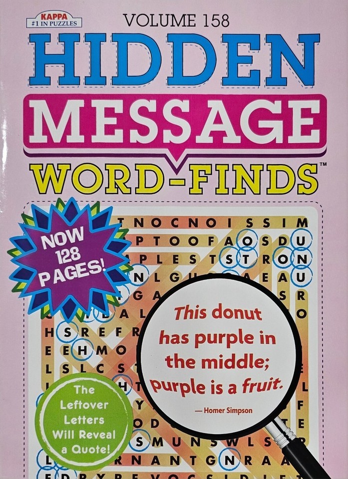 Hidden Message Word-Finds Puzzle Books Kappa Games,Search,Hunt~Pick up ...