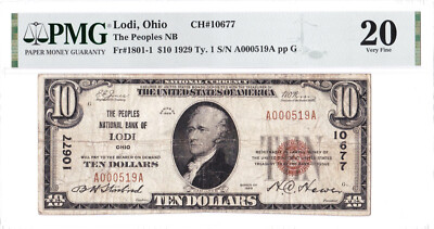 $10 1929 T1 National LODI Ohio OH 🇺🇸 Mega Rare! 🇺🇸 Best Known of 5 on ...