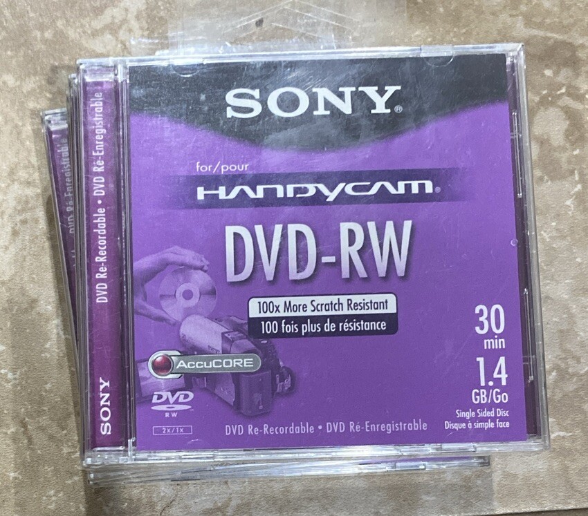 Lot Of 6 Sony DVD-RW Mini Recordable disc 1.4GB 30 Min | eBay