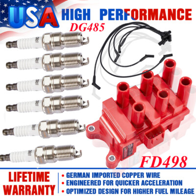 Ignition Coil & Iridium Spark Plug & Wire For Ford Ranger 3.0L 2001 ...