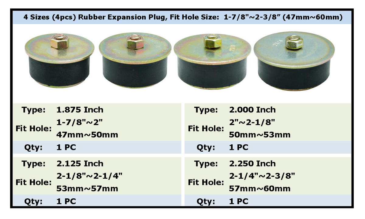 Rubber Freeze Plugs Sizes Siptenk 14pcs Freeze Rubber Expansion Plug,