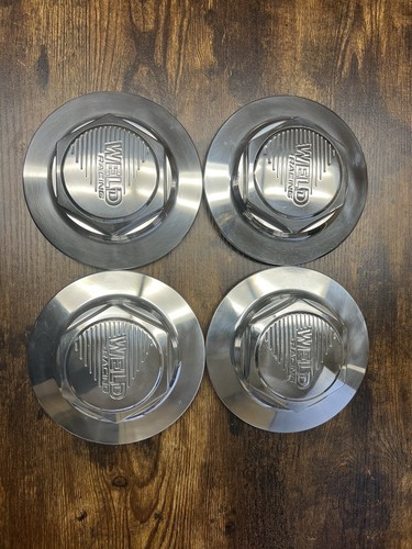 Set of (4) Weld VR Series Screw in Center Caps Polished | eBay