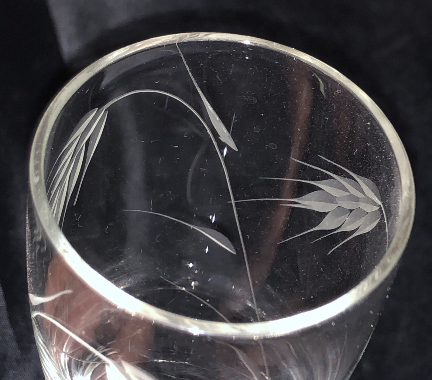 Vintage Sasaki Etched Wheat Pattern Crystal Cordial Glasses Lot of 11 ...