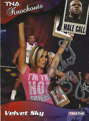 Velvet Sky Signed 2009 TRISTAR TNA Knockouts Card 89 ROH NWA Beautiful ...