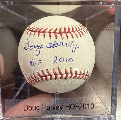 Doug Harvey Signed Autographed Baseball HOF 2010 Umpire Deceased 2018 ...