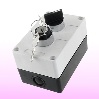 AC 600V 10A 2 Position Key Lock Rotary Selector Select Switch Control ...