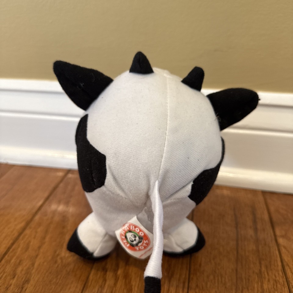 PEEK A BOO 6" Oversized Cow Fat Overstuffed Plush Stuffed Farm Animal ...