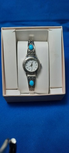 Time & Tru Silver & Turquoise Watch | eBay