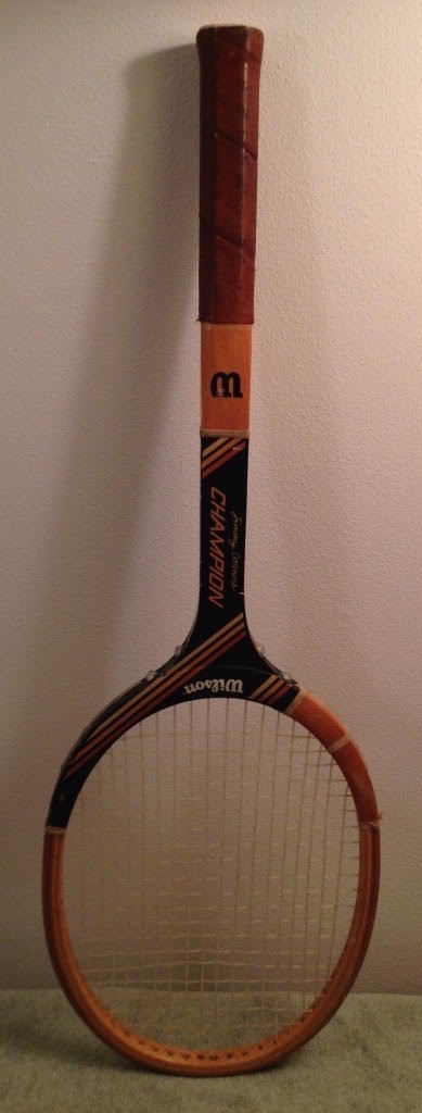 Vintage Wilson Champion Jimmy Connors Tennis Racket Black Brown Sports ...
