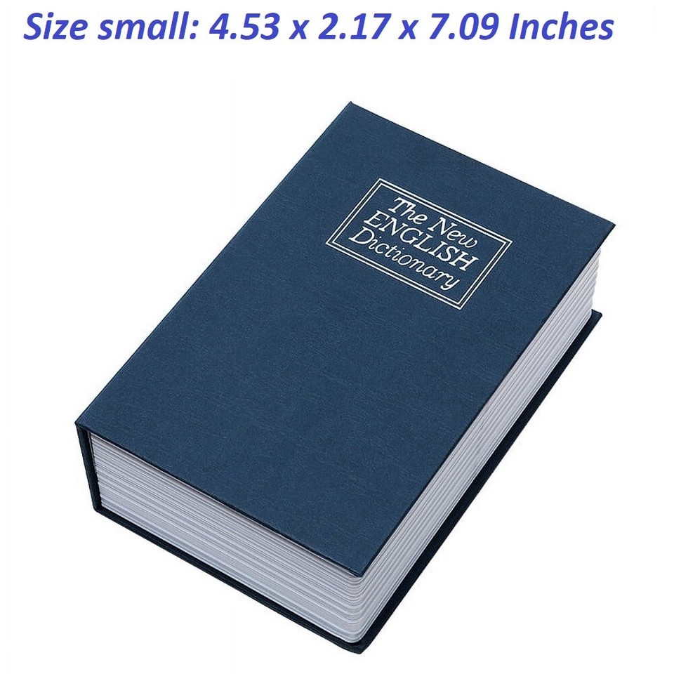 Safe Lock Box Book Metal Fire Proof Secret Money Hidden Gun Cash ...