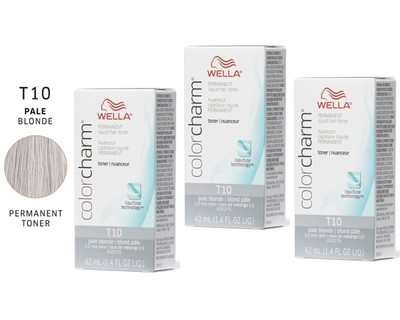 WELLA COLORCHARM Permanent Liquid Toners T10 Pale Blonde 1.4 oz | eBay