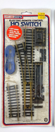 Life-Like Electric Remote Control HO Switch LEFT Hand 8605 Fits All HO ...