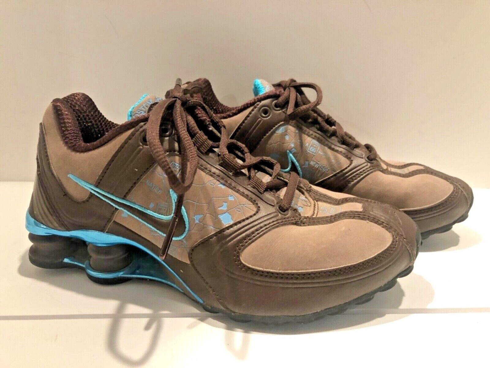 RARE VINTAGE NIKE SHOX ROUTE 66 TENNIS SHOE BROWN/MET… - Gem