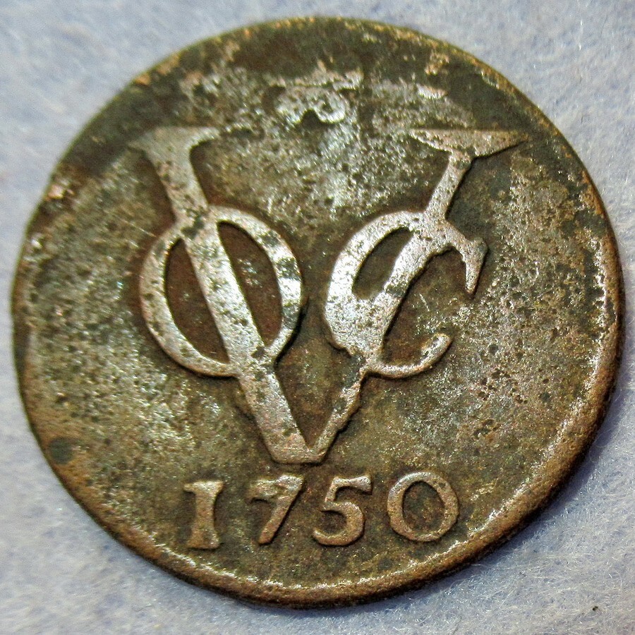 Certificate of Authenticity 1750 New York Penny VOC Holland Dutch ...