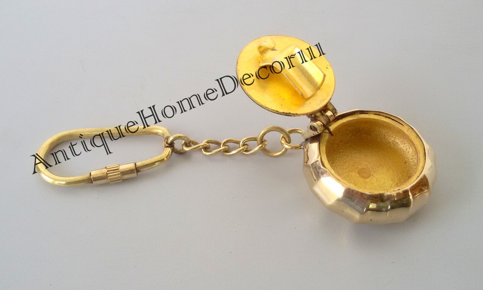 Brass Ashtray Anchor Nautical Key Chain Collectible Pocket Key Ring ...