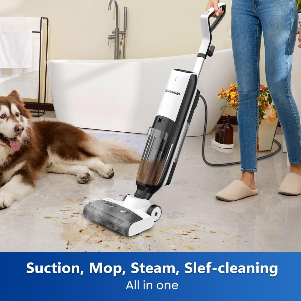 4-in-1 Steam Vacuum Mop Combo - Corded High-Power Mop with Steam | eBay