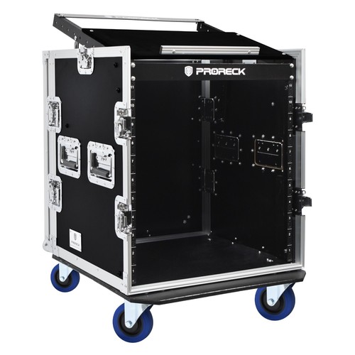 proreck 12U space Rack Case With Slant Mixer Top, 20'' Rackable Depth ...