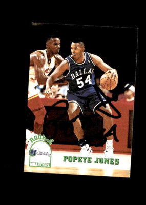 Popeye Jones 1993-94 Hoops Mavs authentic autographed card | eBay