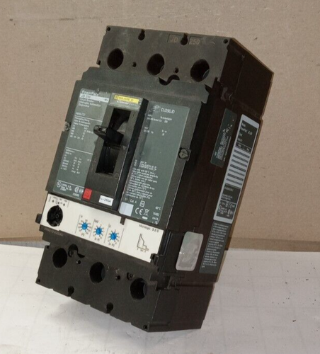 SQUARE D 250 AMP JD250 CIRCUIT BREAKER 3 POLE 600 VAC A050J727 ...
