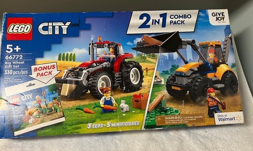 LEGO CITY Big Wheel Gift Set 66772 2 in 1 Tractor and Construction ...