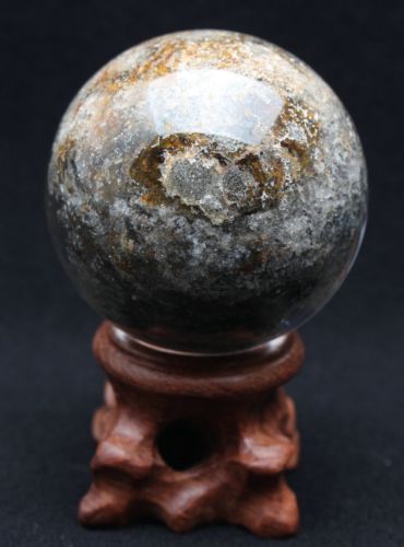 43mm Natural Clear Phantom Crystal Ball SPHERE Quartz Specimen+w ...
