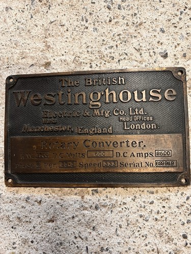 Antique Brass Plaque Railway Steam Engine Rare Westinghouse Locomotive ...