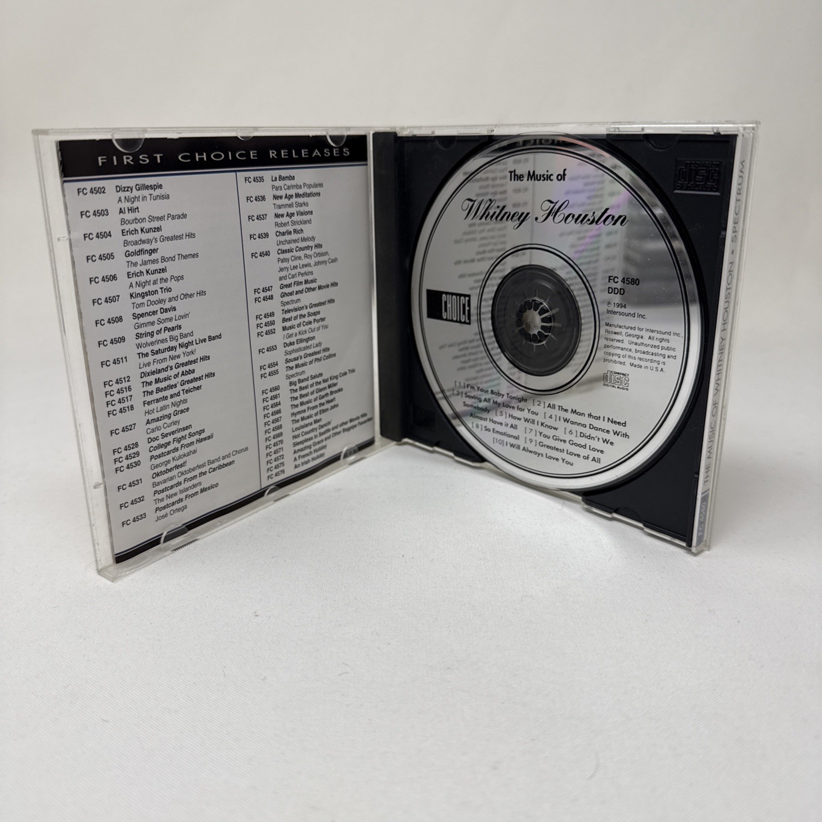 Music of Whitney Houston by Spectrum (CD, 1995) for sale online | eBay