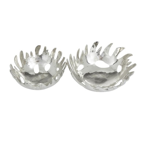 Aluminum Metal Large Decorative Bowl Catch All for Entryway, Set of 2 ...