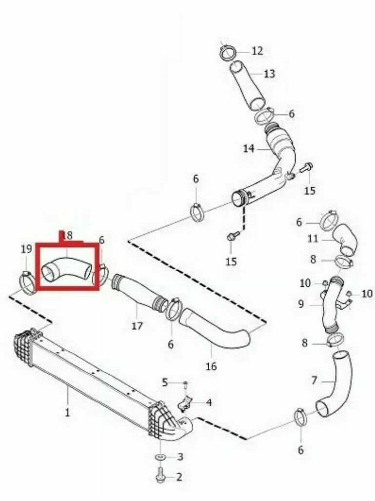 Ladeluftschlauch Turboschlauch für VOLVO C30 C70 V40 V50 S40 2,0 D3 ...