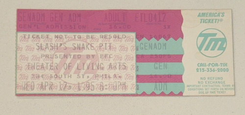 Slash’s Snake Pit Concert Ticket Stub Guns N’ Roses TLA Philly GNR 4/12 ...