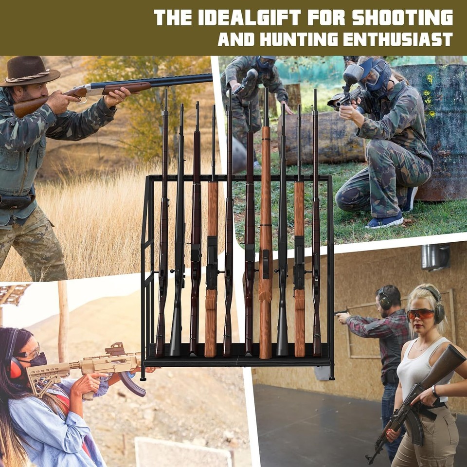 Gun Racks Wooden Indoor Rifle Racks Floor Standing Shotgun Rack Indoor ...