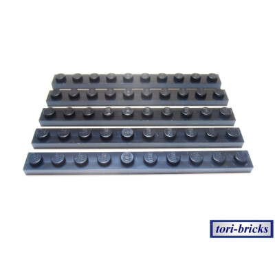 Lego Platte / Bauplatte / Plättchen 1x10 schwarz 5 Stück »NEU« # 4477 ...