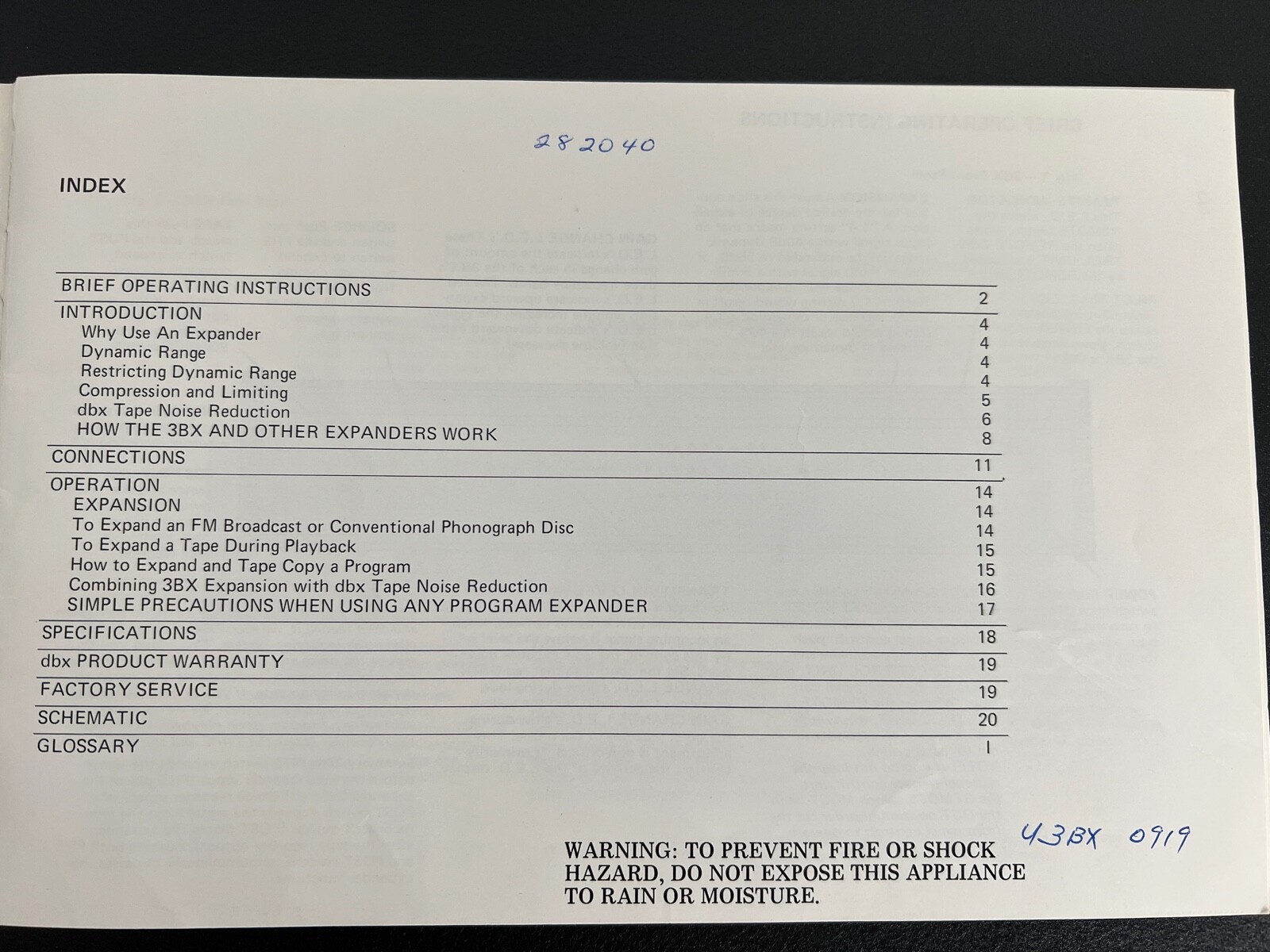 DBX INSTRUCTION MANUALS & OWNER'S MANUALS - ORIGINAL | eBay