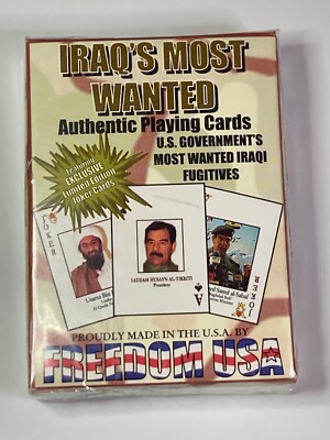 NEW Iraq's Most Wanted Authentic Playing Cards, Freedom USA | eBay