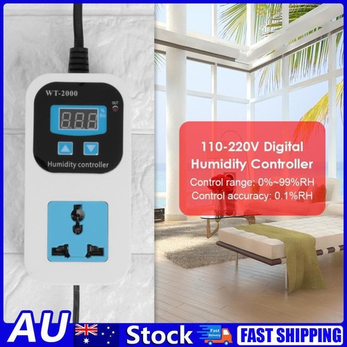 Digital Humidity Control Sensor Switch Socket 110-220V 10A Hygrometer ...