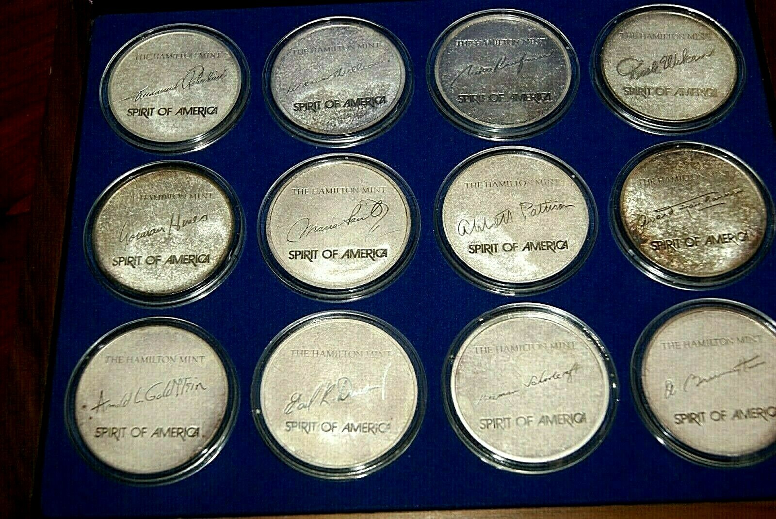 Hamilton Mint Spirit of America Complete Set of 12 .999 Fine Silver ...