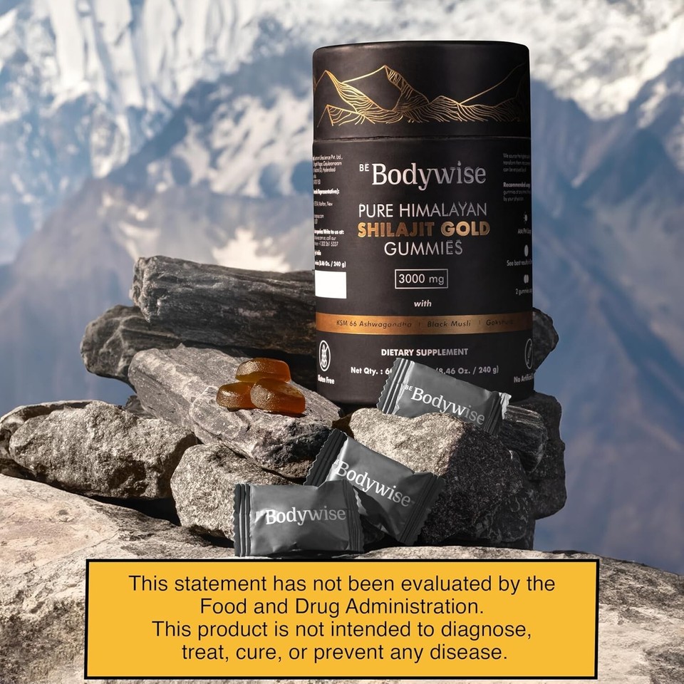 Be Bodywise Pure Himalayan Shilajit Gummies | With Ashwagandha ...