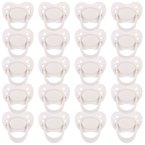 100x White Magnetic Pacifier for Reborn Baby Dolls Accessories Kits DIY ...