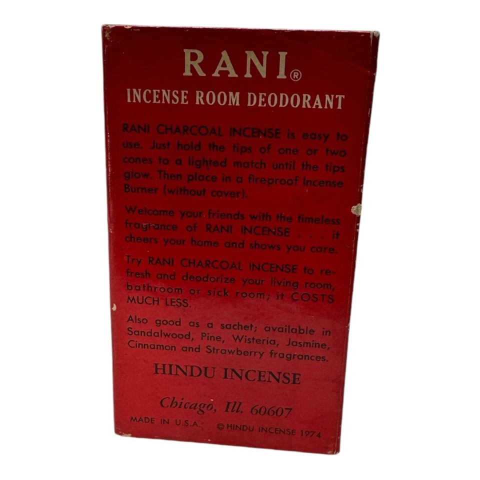 Rani Hindu Incense Cones Jasmine Scent Room Deodorant 14 Count | eBay