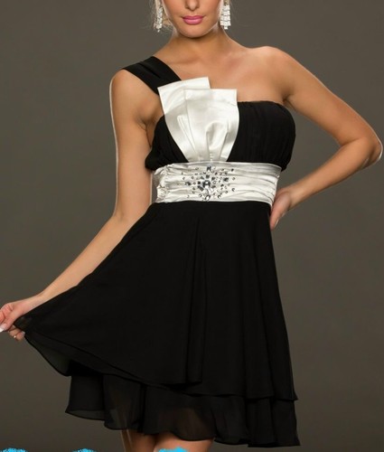 De Qualité Femmes Soirée Cocktail Robe Mousseline Satin Strass Pierres ...